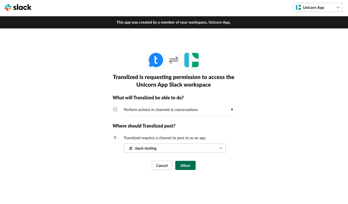 Slack | Translized Documentation